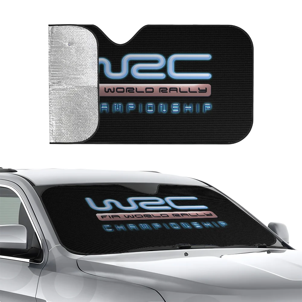 W-WRC Logo Car SunShade Three-layer Insulation Car Front Windshield Sun ...