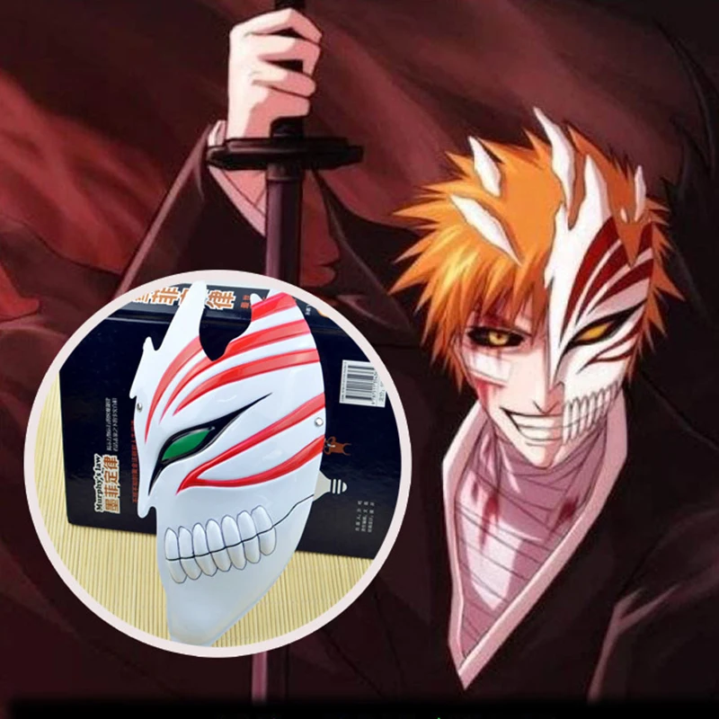 Anime-Bleach-Kurosaki-Ichigo-PVC-Half-Face-Mask-Costume-Accessories ...