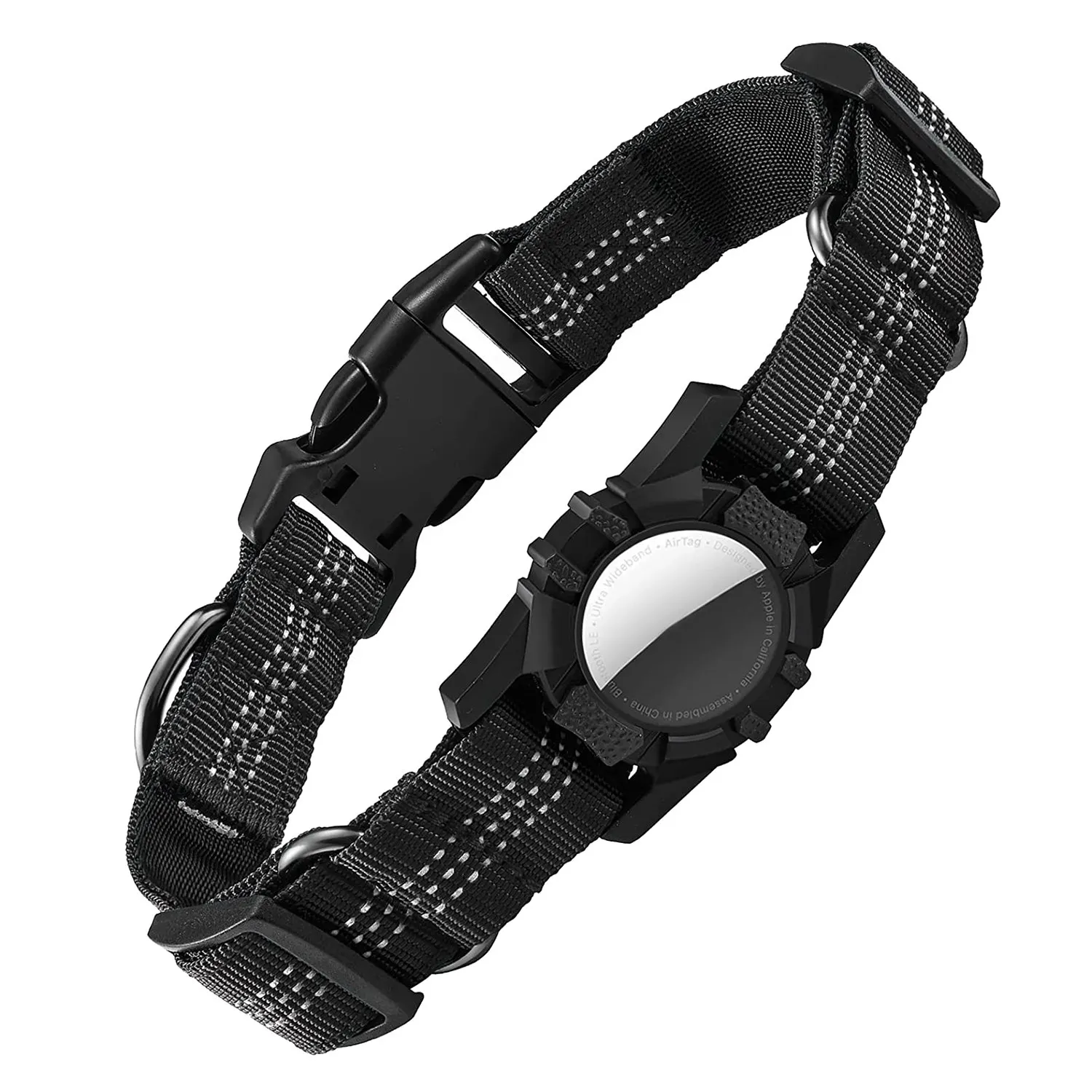 Dog-Collar-Reflective-Air-Tag-Dog-Collar-for-Airtags-Adjustable-Heavy ...