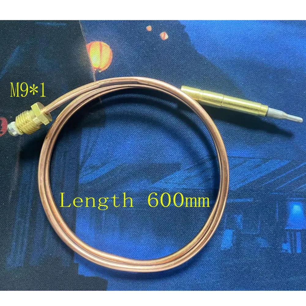 1PCS-3-0mV-Gas-thermocouple-for-Boiler-L-600MM-M9X1-End-Nuts-Gas-Stove ...