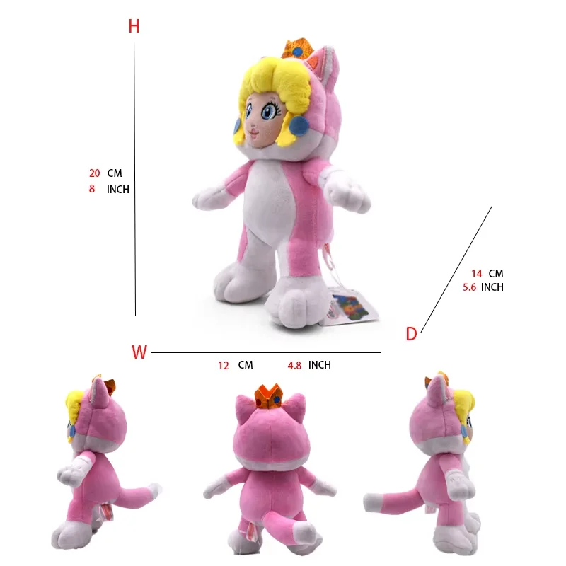 41Styles Mario Luigi Toad Toadette Doll Princess Peach Ice Fire Flower ...