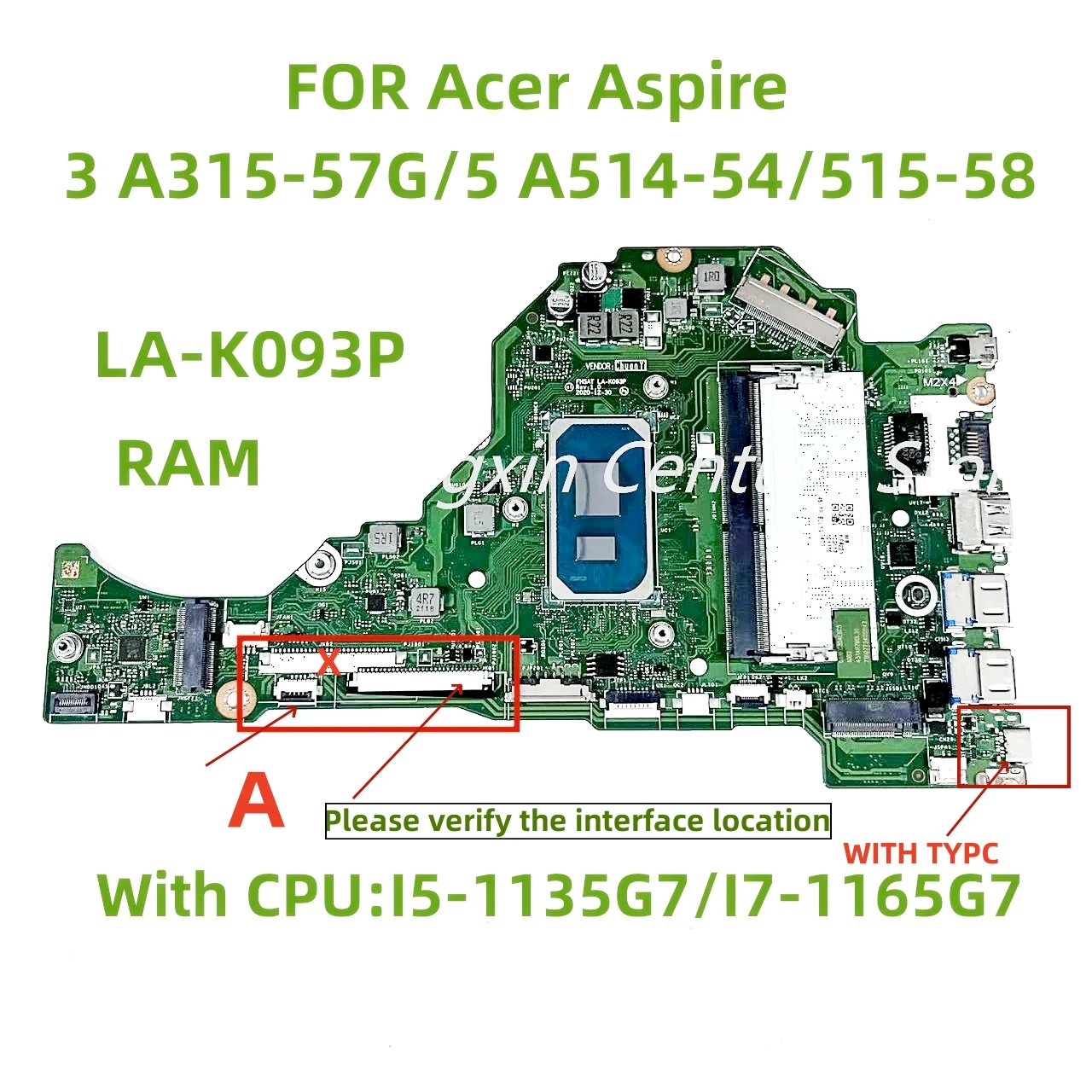 LA-K093P-For-Acer-Aspire-A315-58-A515-56G-Laptop-Motherboard-With-CPU ...