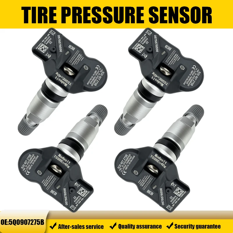 1/4Pcs TPMS Sensor 433MHz Tire Pressure Monitor System Fit for Audi A4 ...