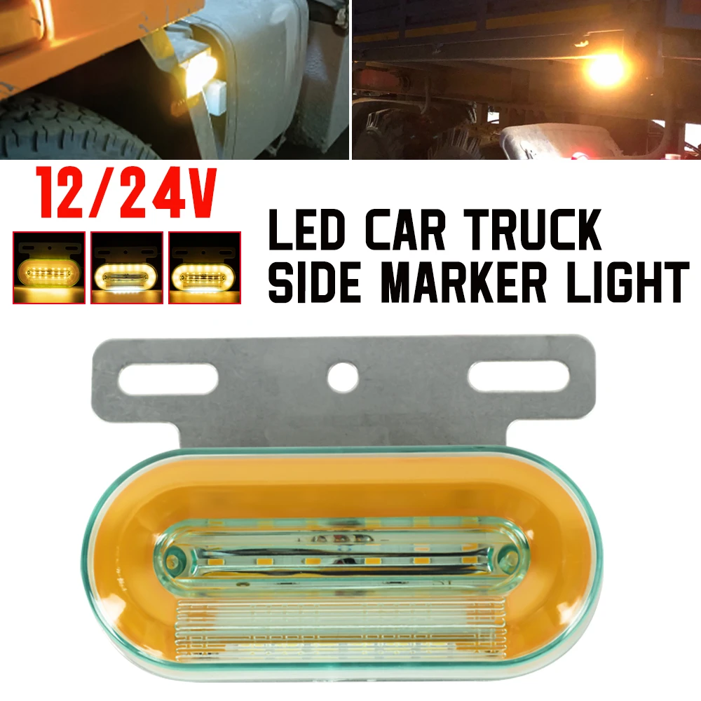 10Pcs LED Truck Side Lights Trailer Side Marker 12V 24V Tractor Van ...