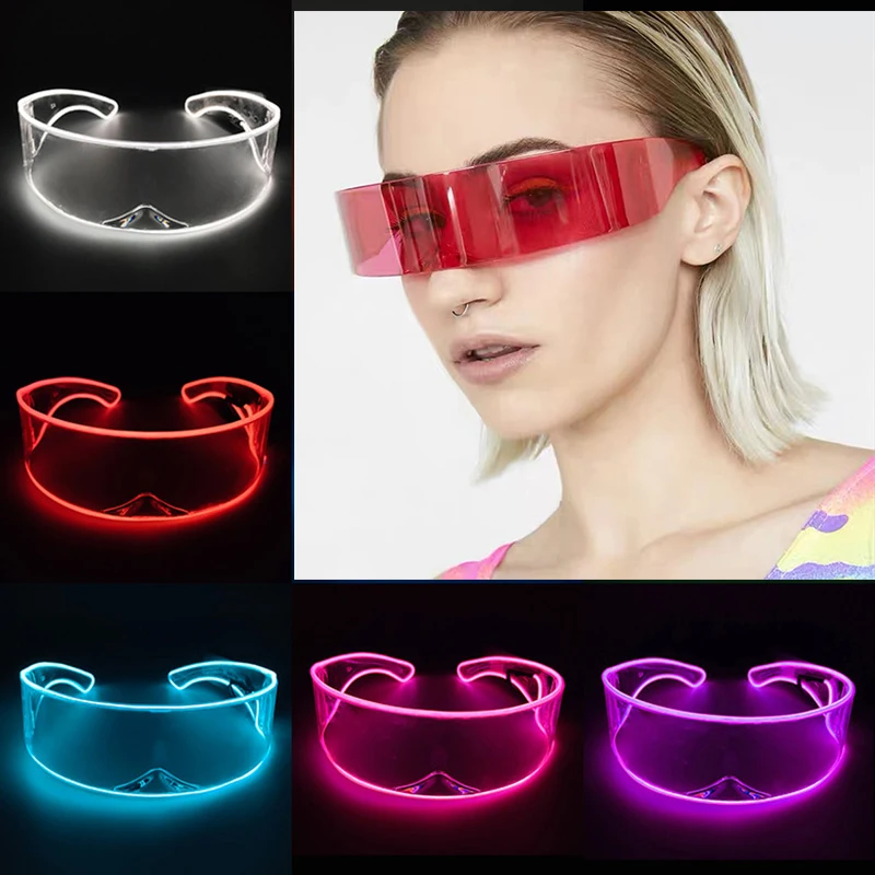 Wireless Glowing Led Glasses NightClub Masquerade Concert Performance ...
