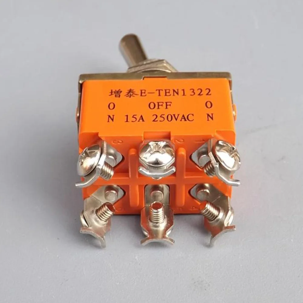 3-позиционный 6-контактный тумблер DPDT ON-OFF-ON DC 220 В 15 А для ...