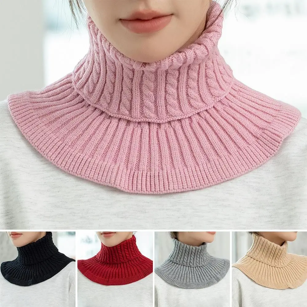 Hand-Knitted-Cotton-Fake-Collar-Winter-Detachable-High-Collars-For ...