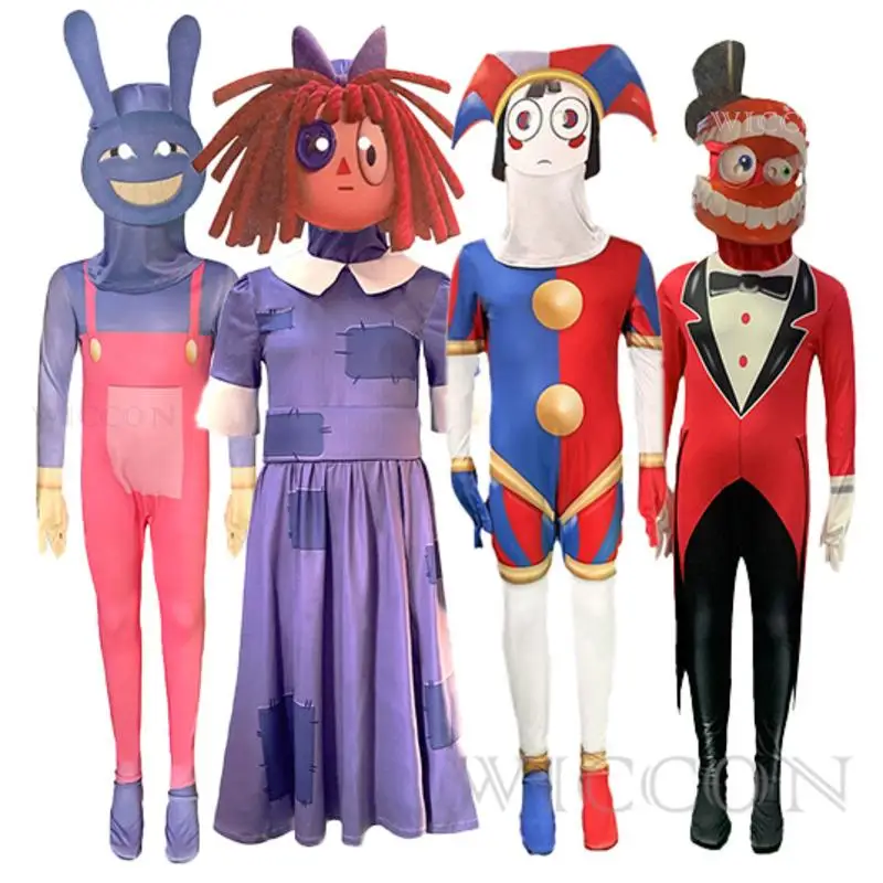 Pomni Cosplay Cartoon Costume Amazing Digital Circus Cosplay Ragatha Jax Caine Cosplay Theater Children Christmas Kids Gifts AliExpress
