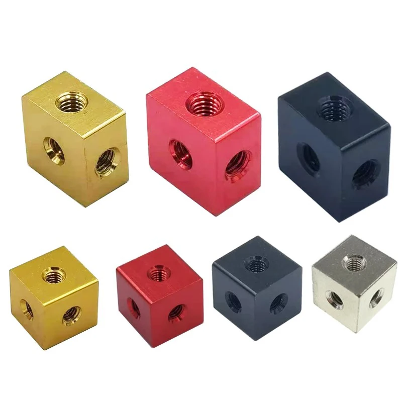 8pcs 10x10x6/10mm hexagonal nut M3 screw cube nut three sided fixed ...