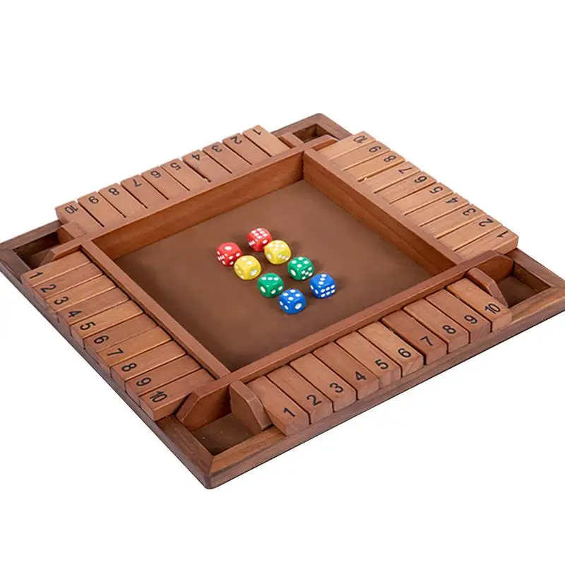 Shut-The-Box-Tabletop-Game-Wooden-Dice-Board-Game-For-2-4-Players-Shut ...