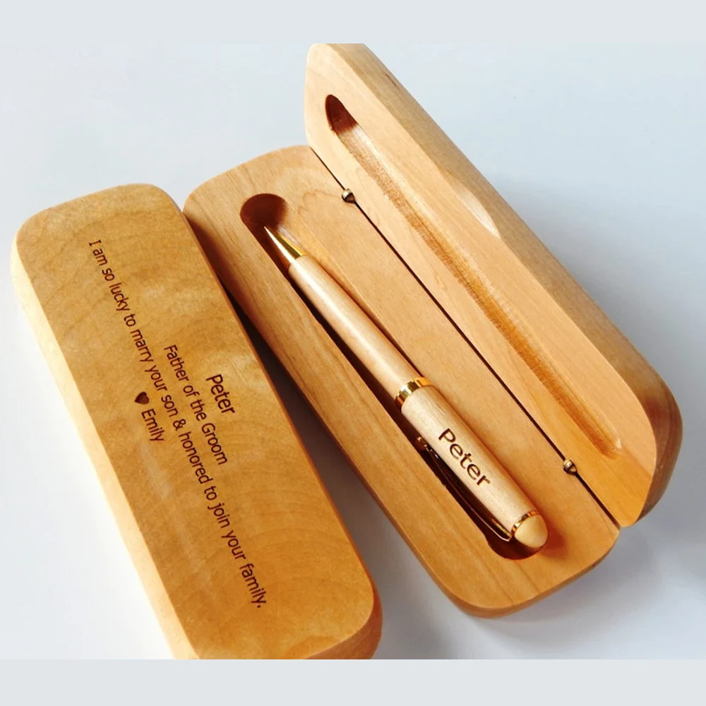 Personalized-Custom-Maple-Wood-Handle-Ballpoint-Pen-Signature-Pen ...