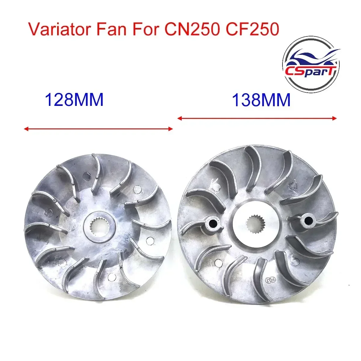 128MM-138MM-21T-CVT-Variator-Fan-CN250-CF250-250CC-172MM-V3-V5-Baja ...