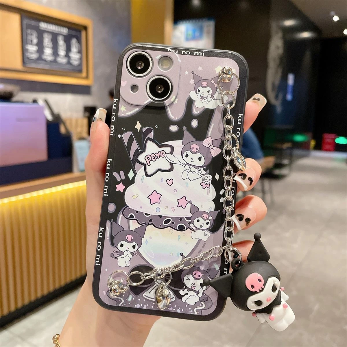 Cartoon Sanrio Kuromi Cinnamoroll Mit 3D Puppe Armband Telefon Fällen ...