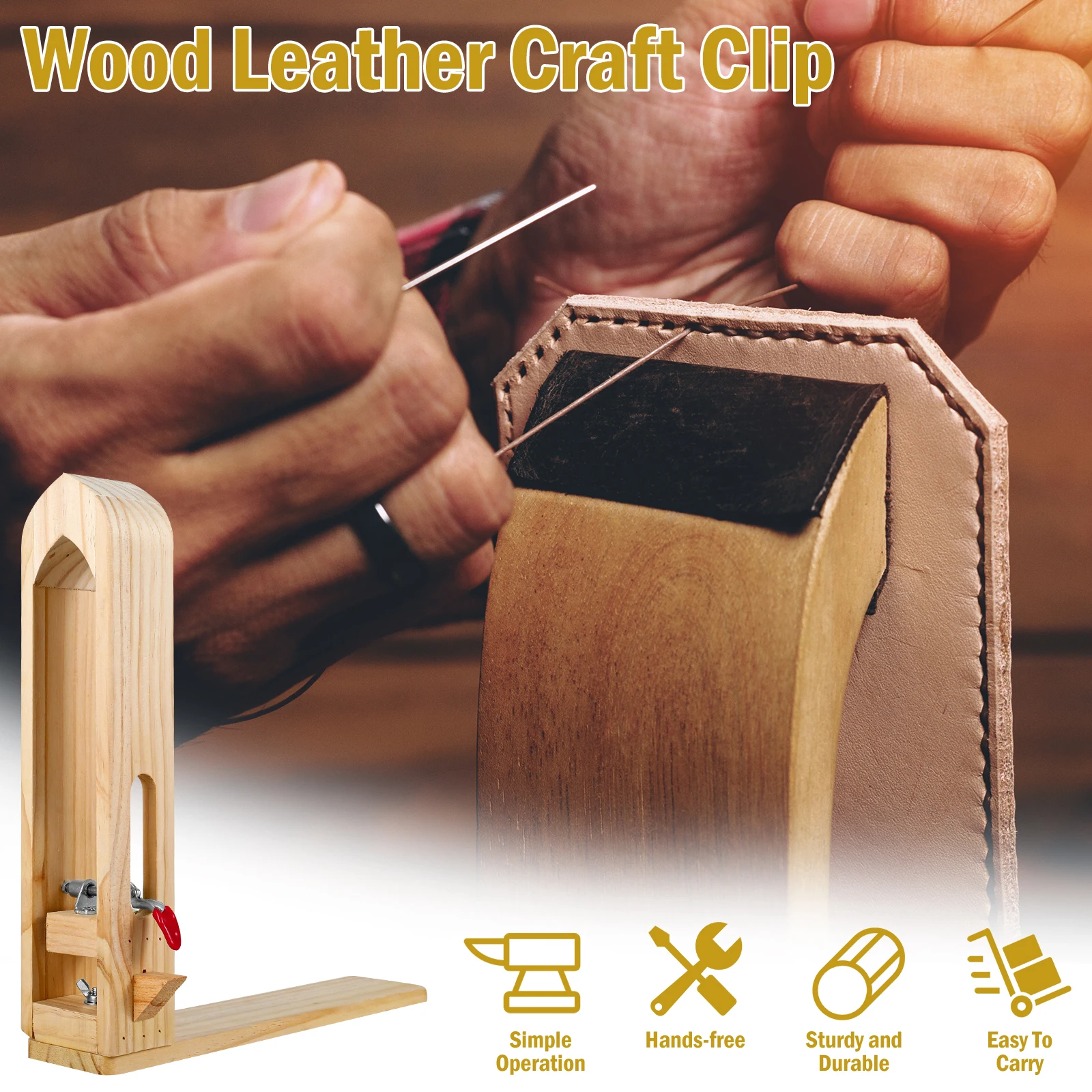 Wood-Leather-Stitching-Clamp-Portable-Wood-Leathercraft-Clips-Durable ...