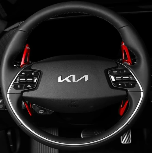 For Kia Ev6 Steering Wheel Dsg Paddle Shifters Extension Sport Red Car ...
