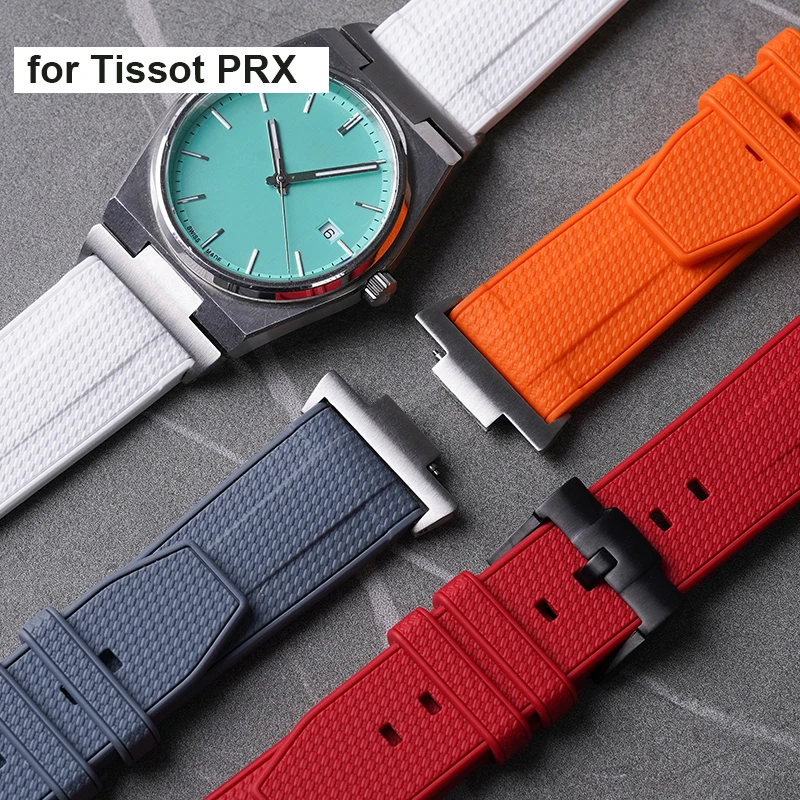 Silicone-Rubber-Strap-for-Tissot-PRX-Series-T137-407-T137-410-Super ...