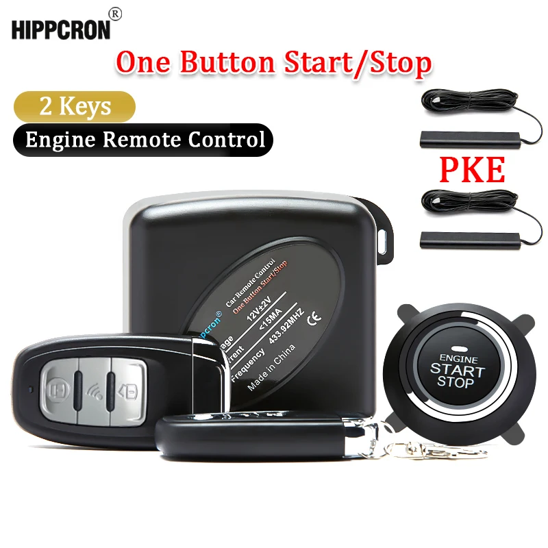 Hippcron Car Alarm Remote Control Pke Car Keyless Entry Engine Start ...