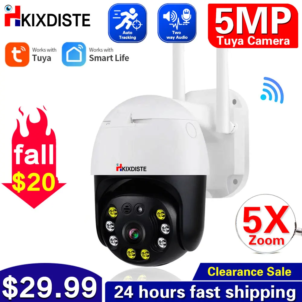 5MP HD Tuya Wifi IP Camera | Auto Tracking TUYA Smart Monitor ...