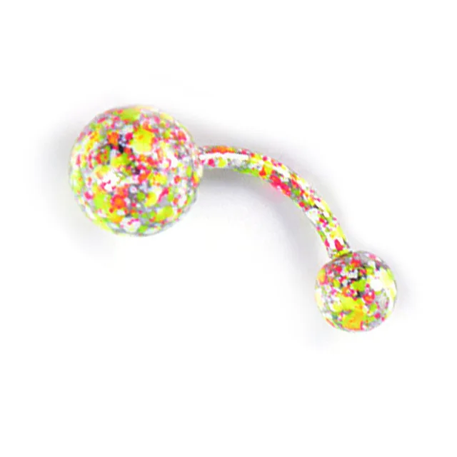 WKOUD 3 Style 14G Stainless Steel Belly Button Rings For Women Girls CZ ...