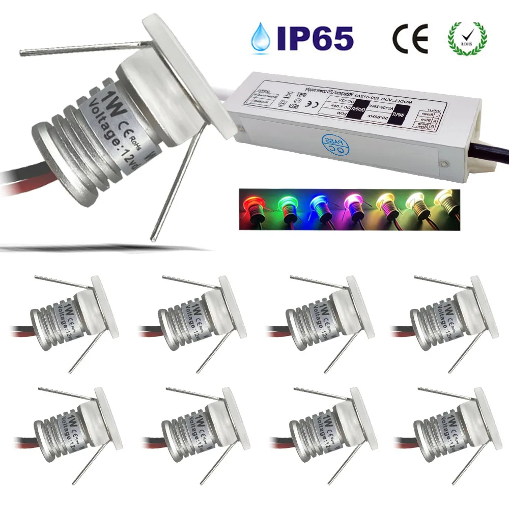 1W Mini Downlight 12V Spotlight 13mm Recessed Down light Led Kitchen ...