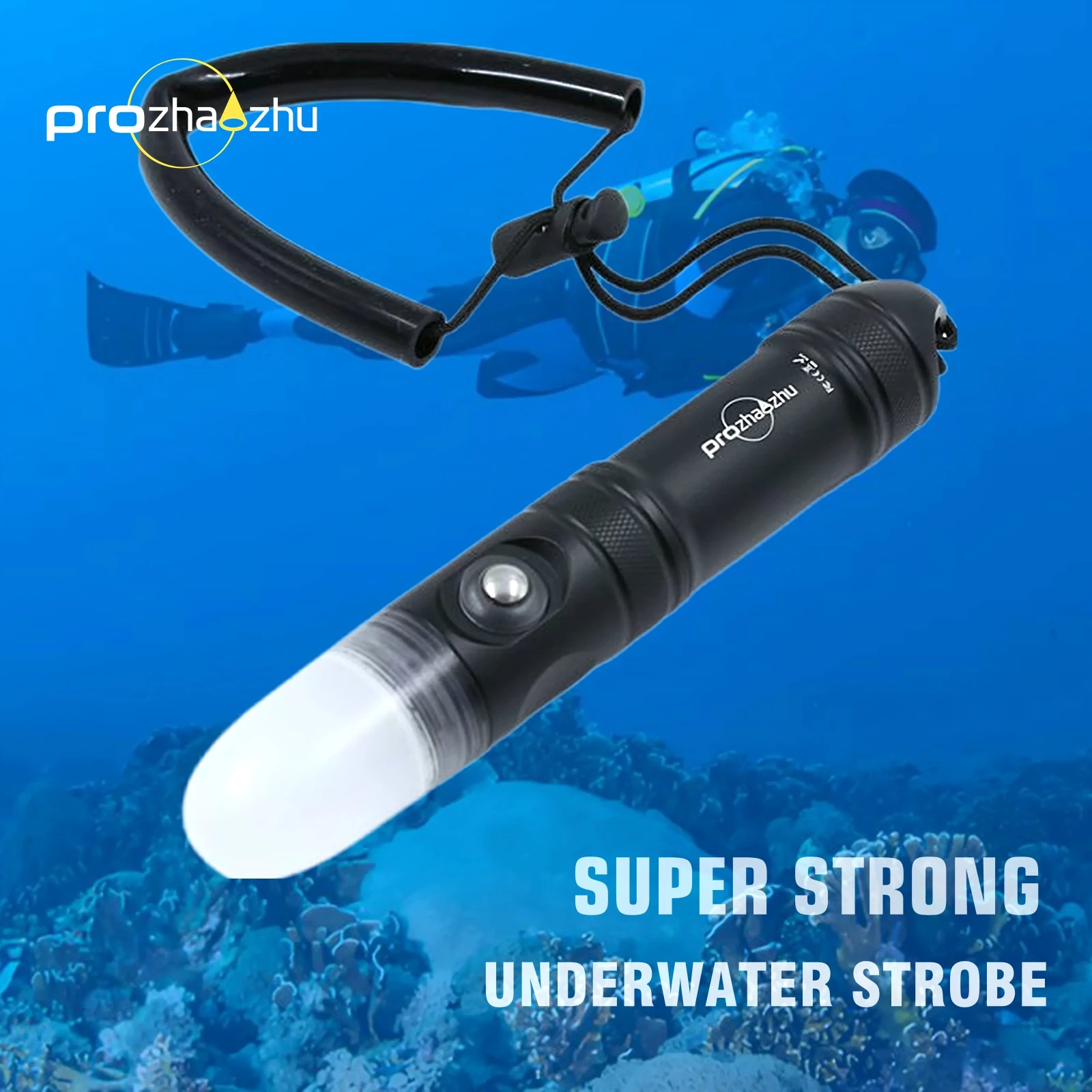 PROZHAOZHU 4000 Lumen LED Underwater Beacon Diving Signal Light 100M ...