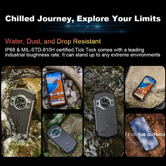 Unihertz TickTock IP68 Waterproof 6.5" Mobile Phone Tick Tock Android ...