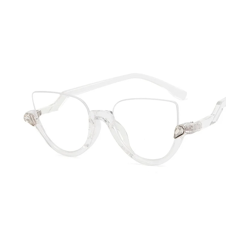 Gafas de lectura tipo ojo de gato de medio marco para mujer, gafas ...