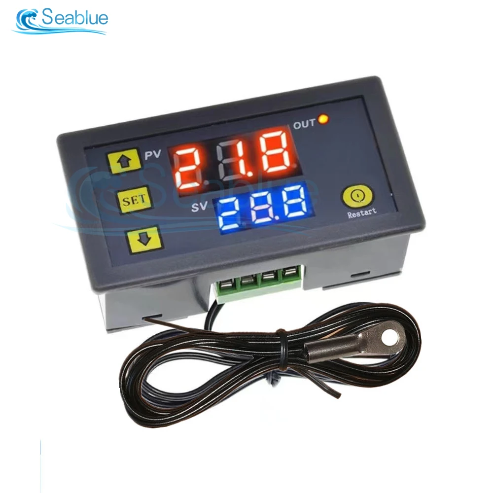 W3230 DC5V 12V 24V Digital Display Temperature Controller Ntc ...