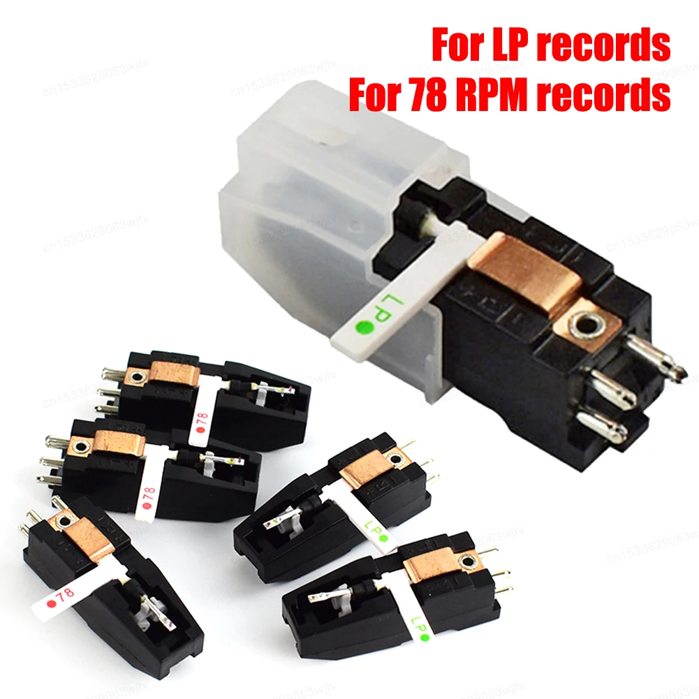 Dual-Stylus-Turntable-Cartridge-with-Ruby-Sapphire-Needles-for-LP-78 ...