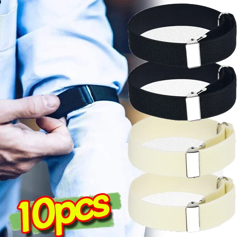 Anti-Slip Elastic Shirt Sleeve Holders Metal Armbands Band Stretch ...