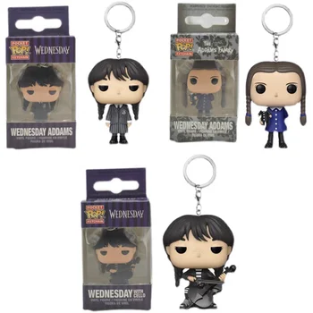 Pop Wednesday Addams Key Chain Action Figure Collection Toys