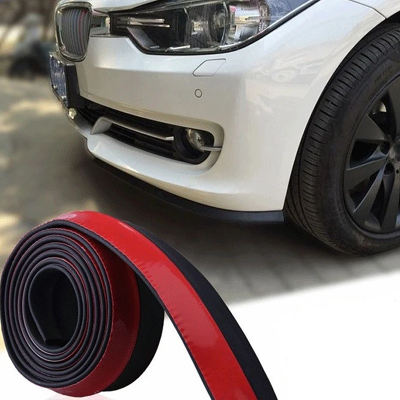 Rubber-Body-Trim-Strip-Car-Front-Bumper-Lip-Spoiler-Protector-Side ...