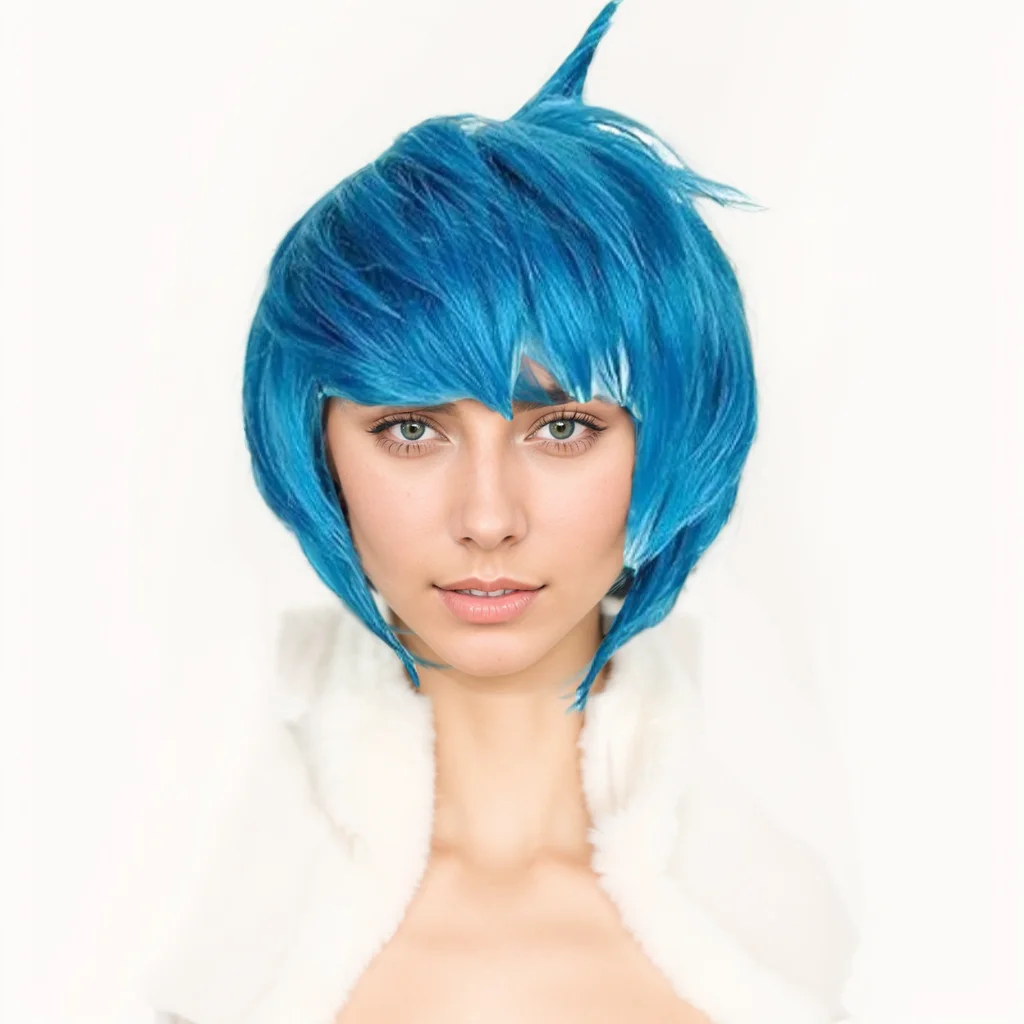 Peruca-de-Elfo-Azul-para-Mulheres-Emo-es-Alegria-Anime-Cosplay-Curto ...