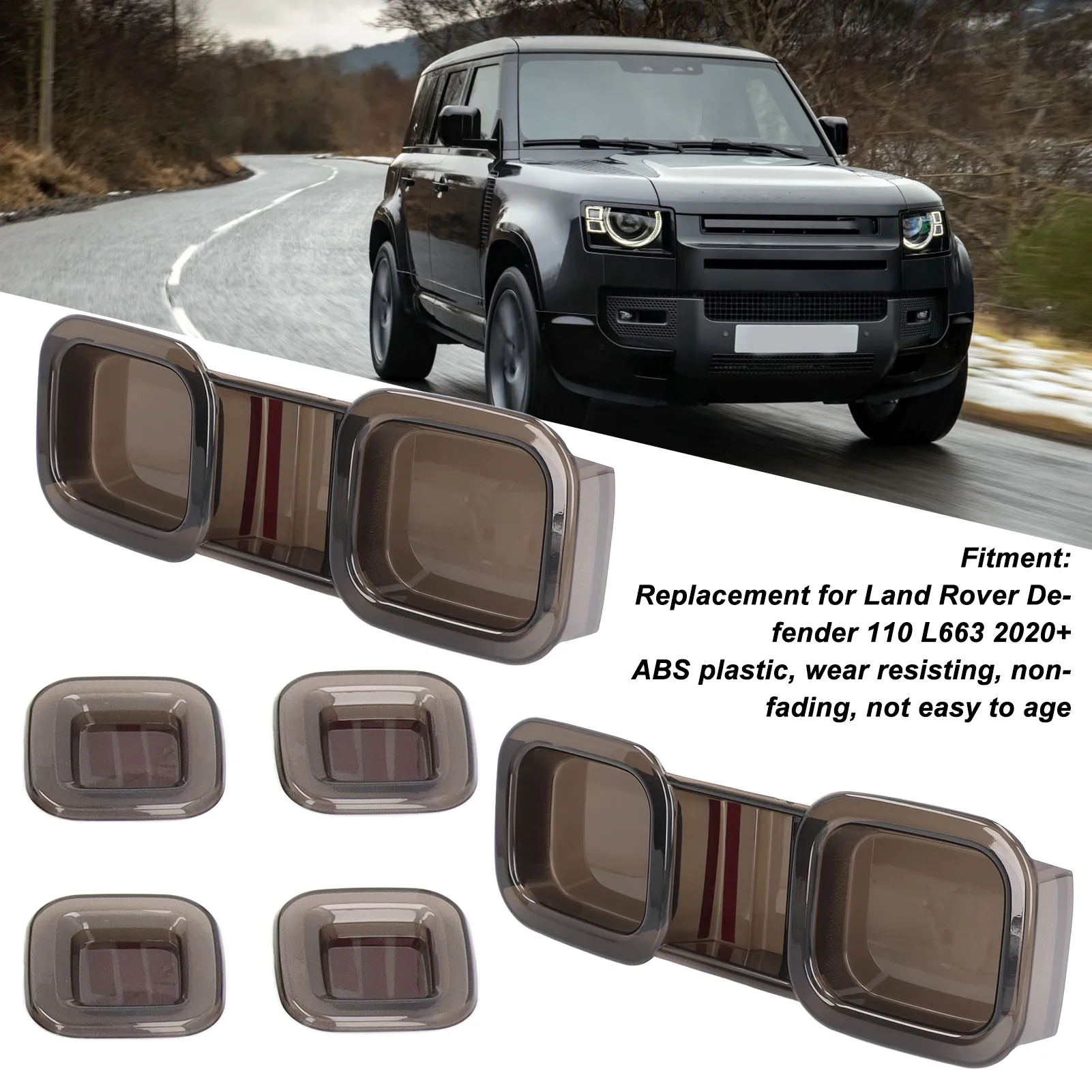 Car-Tail-Light-Cover-Decorative-Replacement-For-Land-Rover-Defender-110 ...
