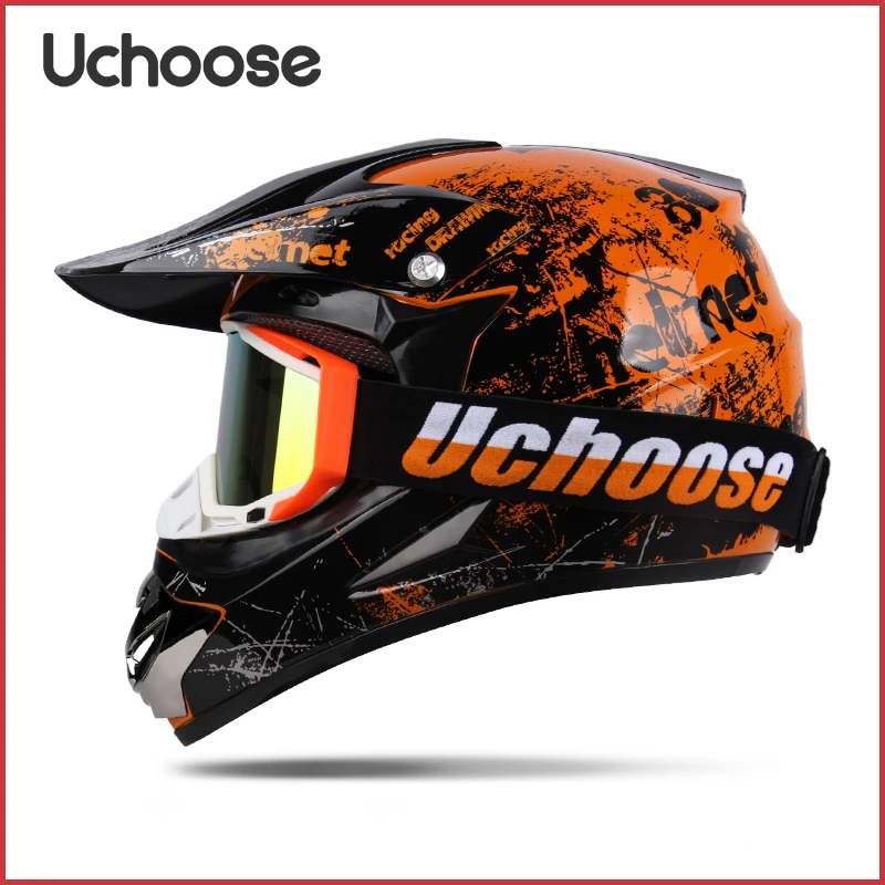 UCHOOSE Motorcycle Helmet Professional Motocross Off Road Helm Children Off-road Casque Capacete ...