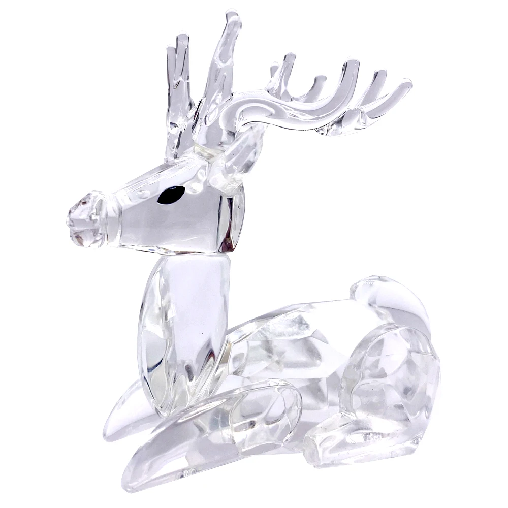 Crystal Lovely Deer Crystal Micro Sculpture Like Transparent Glass Art ...
