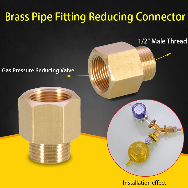 1-2-Brass-Gas-Pressure-Reducing-Valve-Connector-Female-Male-Thread ...