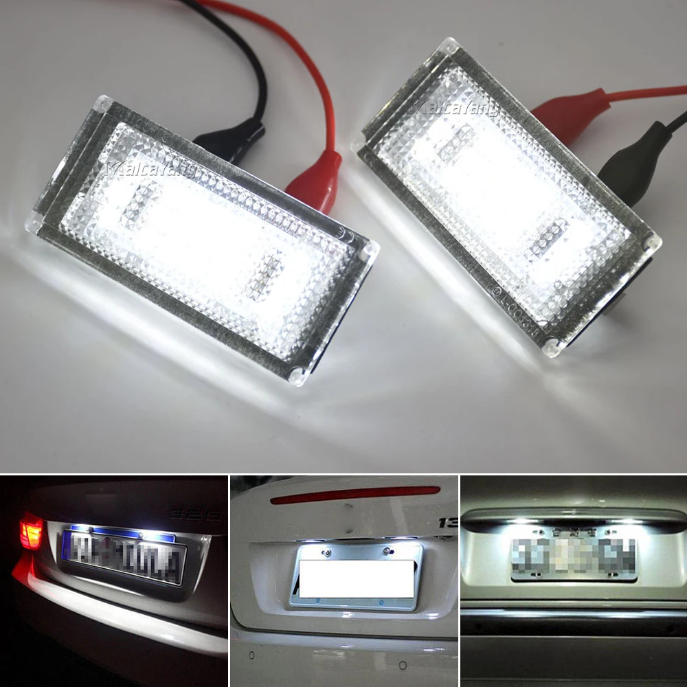 51137113590 2pcs Led License Number Plate Lights For Bmw E46 2-door ...