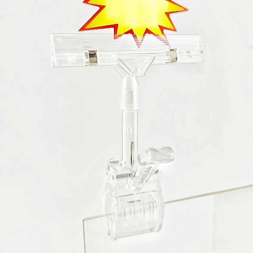 Pop Plastic Pc Big Open Size Swivel Clip Price Tag Sign Label Paper ...