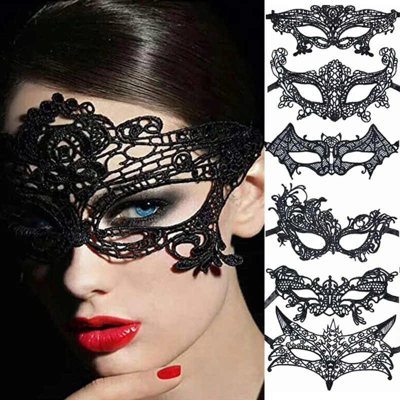 Black Lace Masks