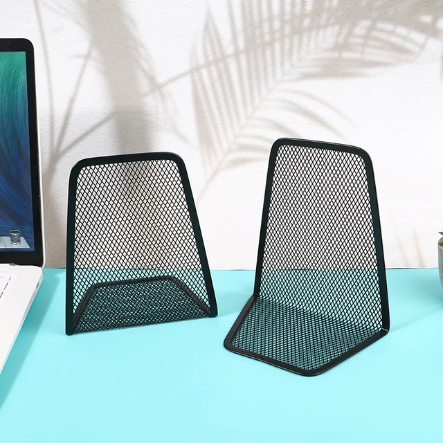 2Db Iron Metal Mesh Desk Bookends Asztali Iroda Otthoni Könyvtartó ...