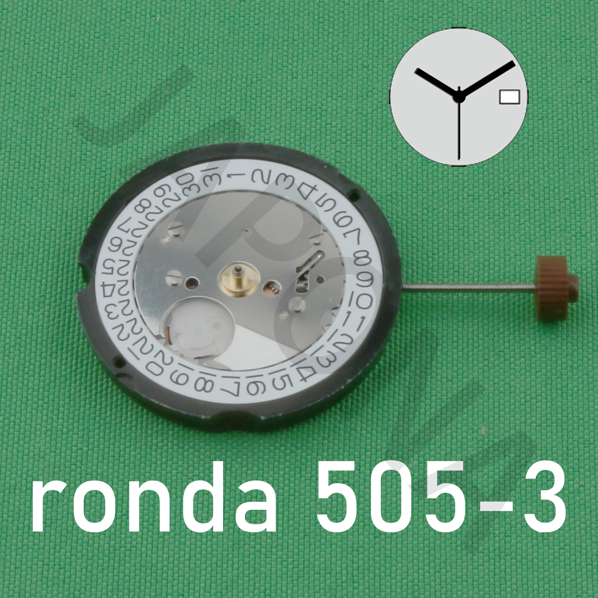 RONDA-505-movimiento-Swiss-505-3-3-manos-con-fecha-Cal-505-movimiento ...