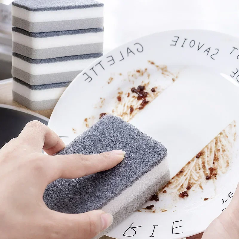 5Pcs-Double-sided-Cleaning-Spongs-Household-Scouring-Pad-Kitchen-Wipe ...