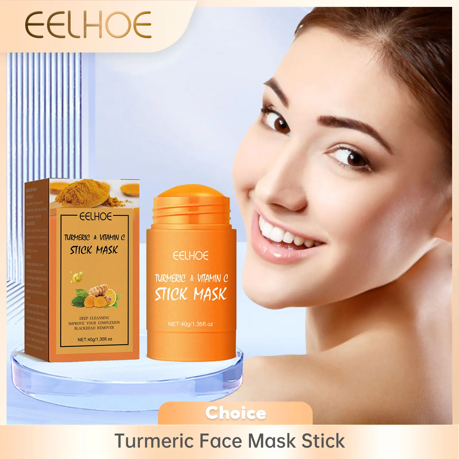 EELHOE-Turmeric-Face-Mask-Stick-Deep-Cleaning-Shrink-Pores-Hydration ...