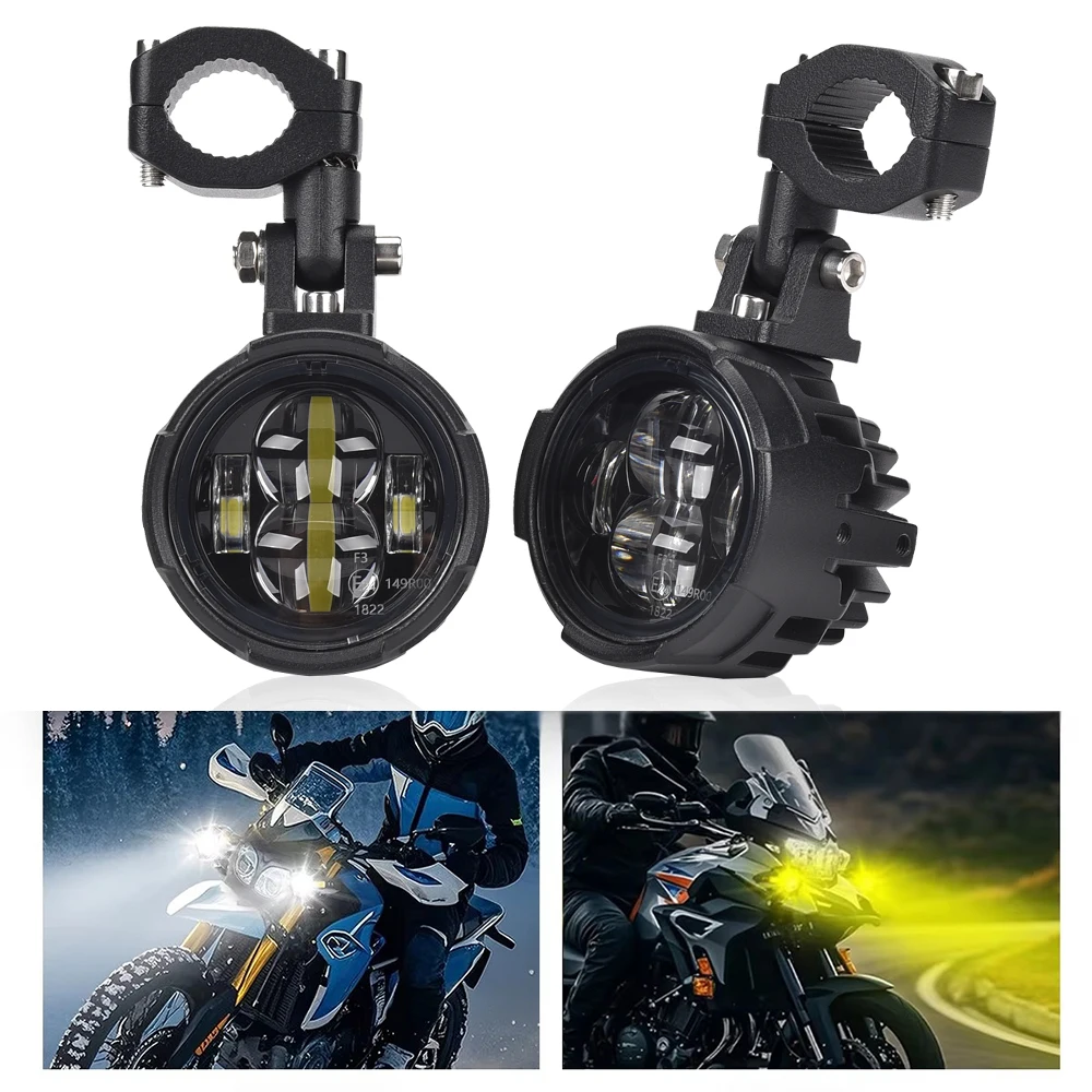 Motorcycle Headlight Fog Lights Led Auxiliary Driving Light Spotlight ...