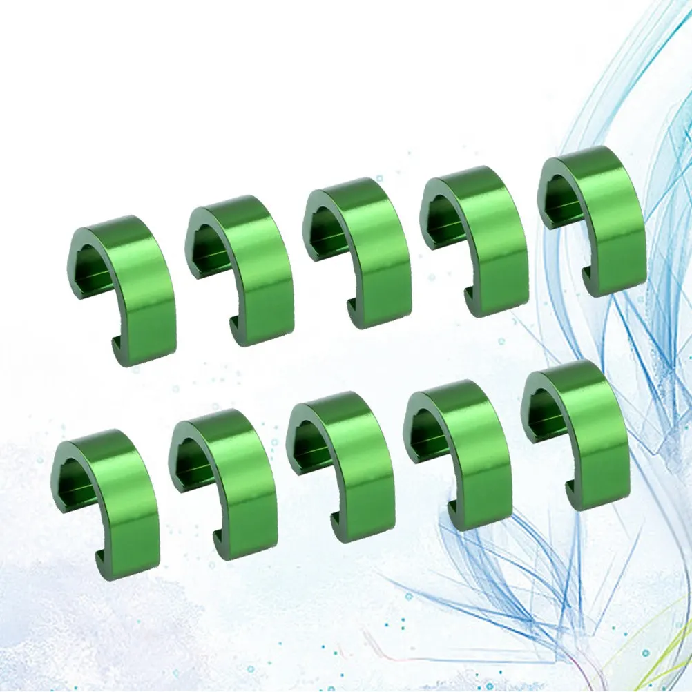 10Pcs Aluminum Alloy Bicycle Cable Clamp Road Bike C Clip Buckle Wire ...