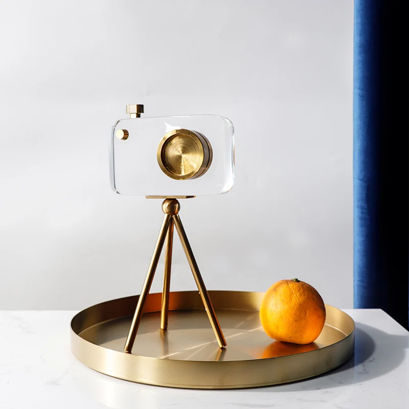 Crystal-Camera-Radio-Retro-Shape-Home-Living-Room-House-Bookcase-Table ...