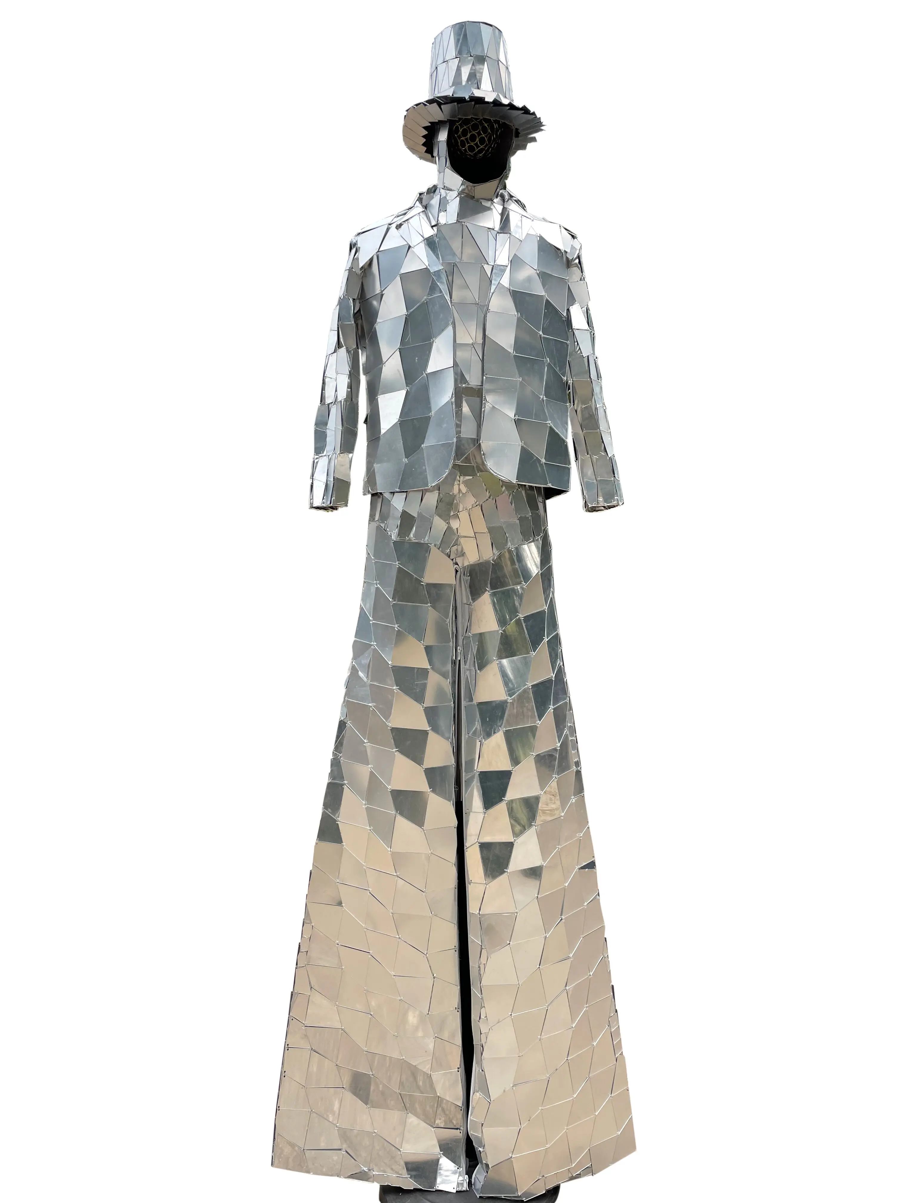 Hand Screw Crown Stage Dress Performance Glass Mask Costume Stilts ...