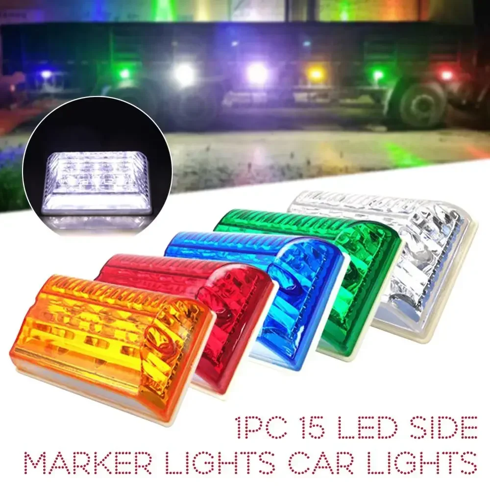 DC24V-15-LED-Side-Marker-Lights-Car-External-Lights-Squarde-Warning ...