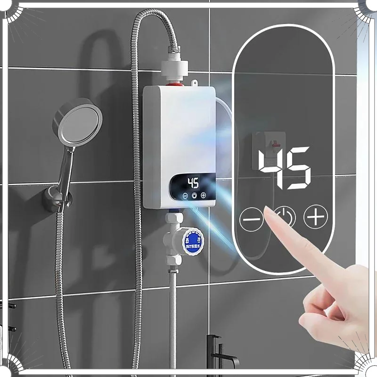 Portable Electric Heaters 220V 5500W Instant Water Heater for Bathroom ...